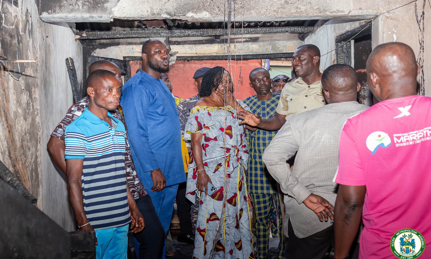 AMA - Mayor Sackey visits Chorkor fire scene, commiserates with ...